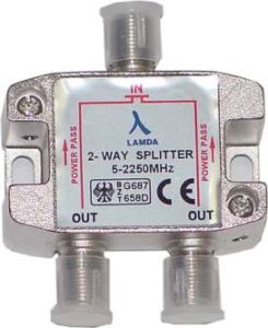 ClearView2 Way F connector splitter 5-2250MHz – Kristal Electronics
