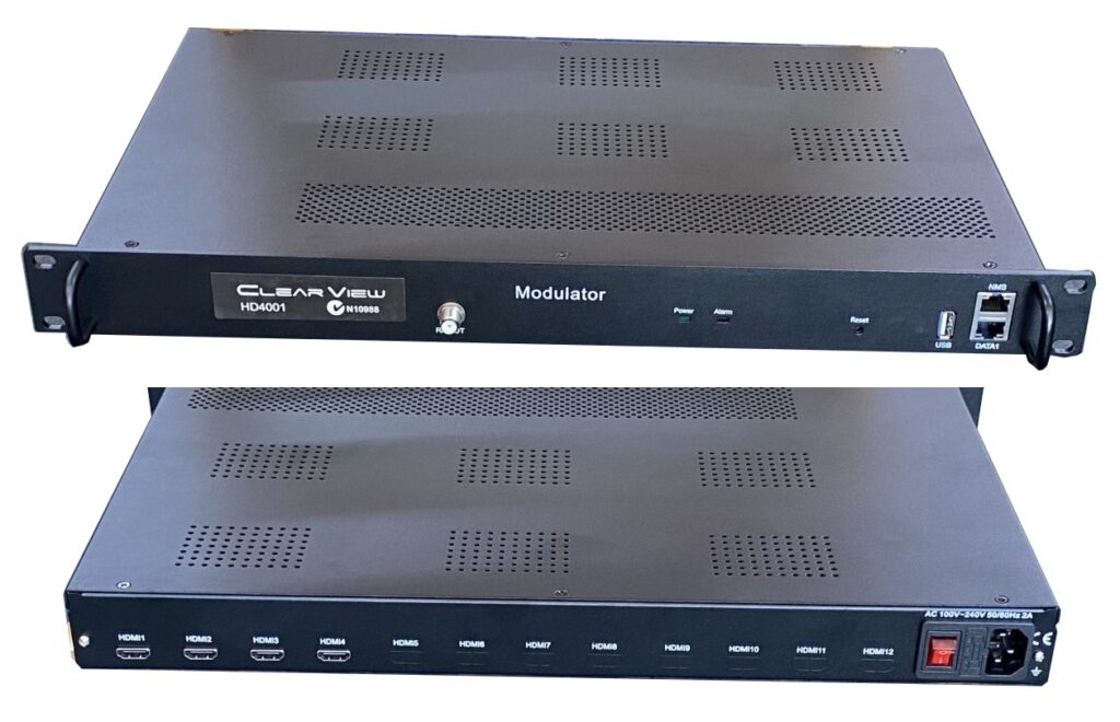 HD4001 4 x HDMI Input, HD MPEG4 modulator with 4 x DVBT carriers out ...