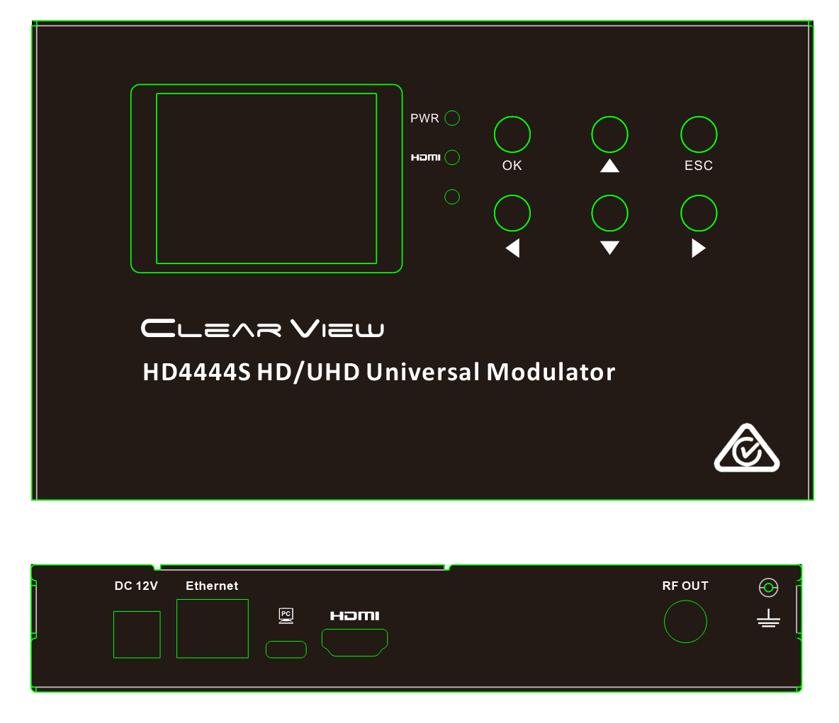 ClearView HD4444S HD/UHD Universal Modulator – Kristal Electronics